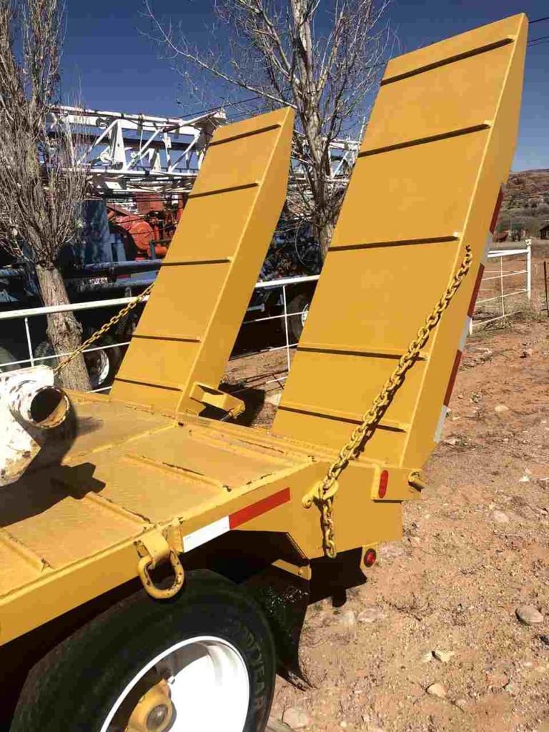 1990 Load King 4 Axle Folding Neck Oilfield Lowboy w/Hydraulic Ramps ...