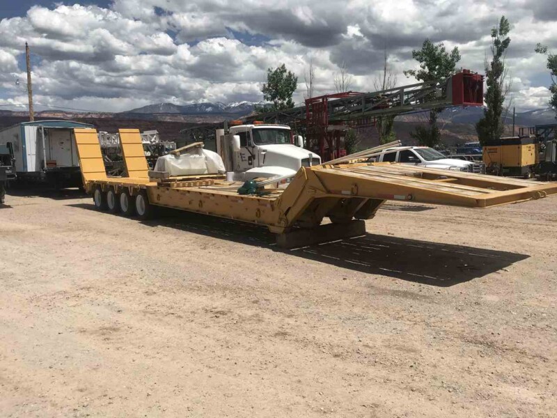 1990 Load King 4 Axle Folding Neck Oilfield Lowboy w/Hydraulic Ramps ...