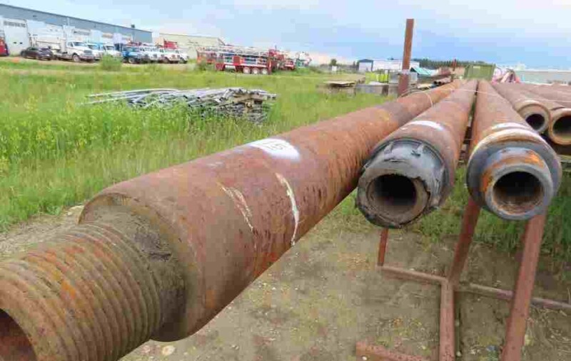 (3) Slick Drill Collars w/ Wrench Slots - Beeman Equipment Sales