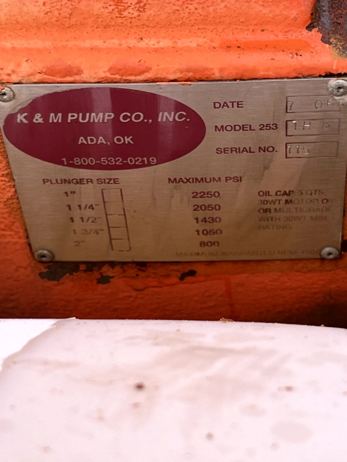 2006 K & M Triplex Pump - Beeman Equipment Sales