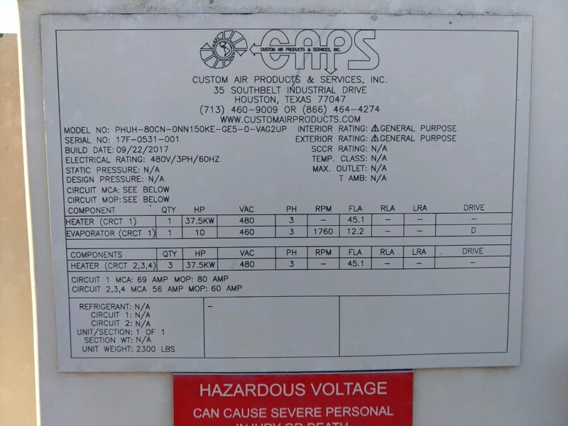 CAHILL 150KW Rig Air Heater - Beeman Equipment Sales