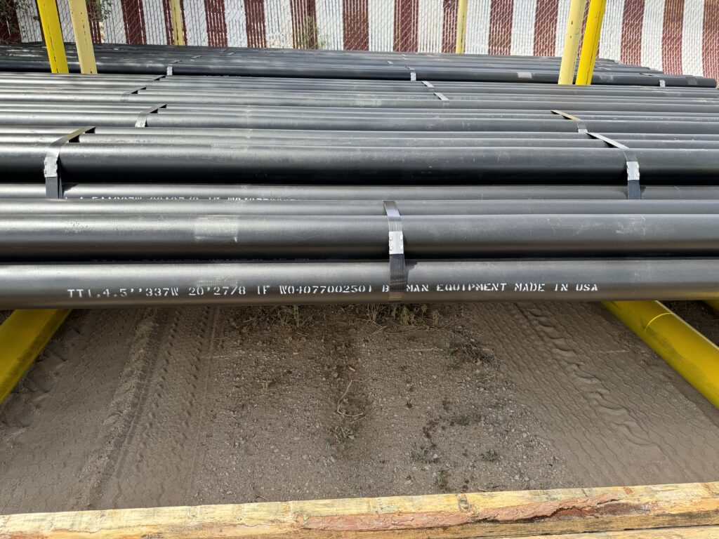 Drill pipe – (NEW) 4 1/2″ x 20′ Flush Joint - Beeman Equipment Sales